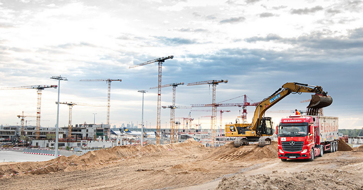 Entsorgung der belasteten Erde am Frankfurter Flughafen
